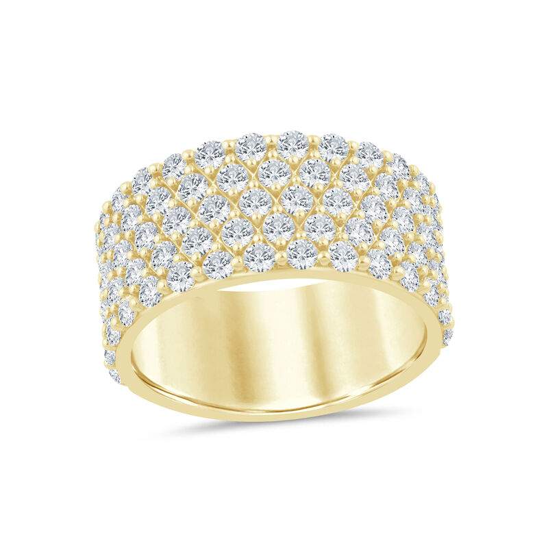 14K Wide Diamond Ring
