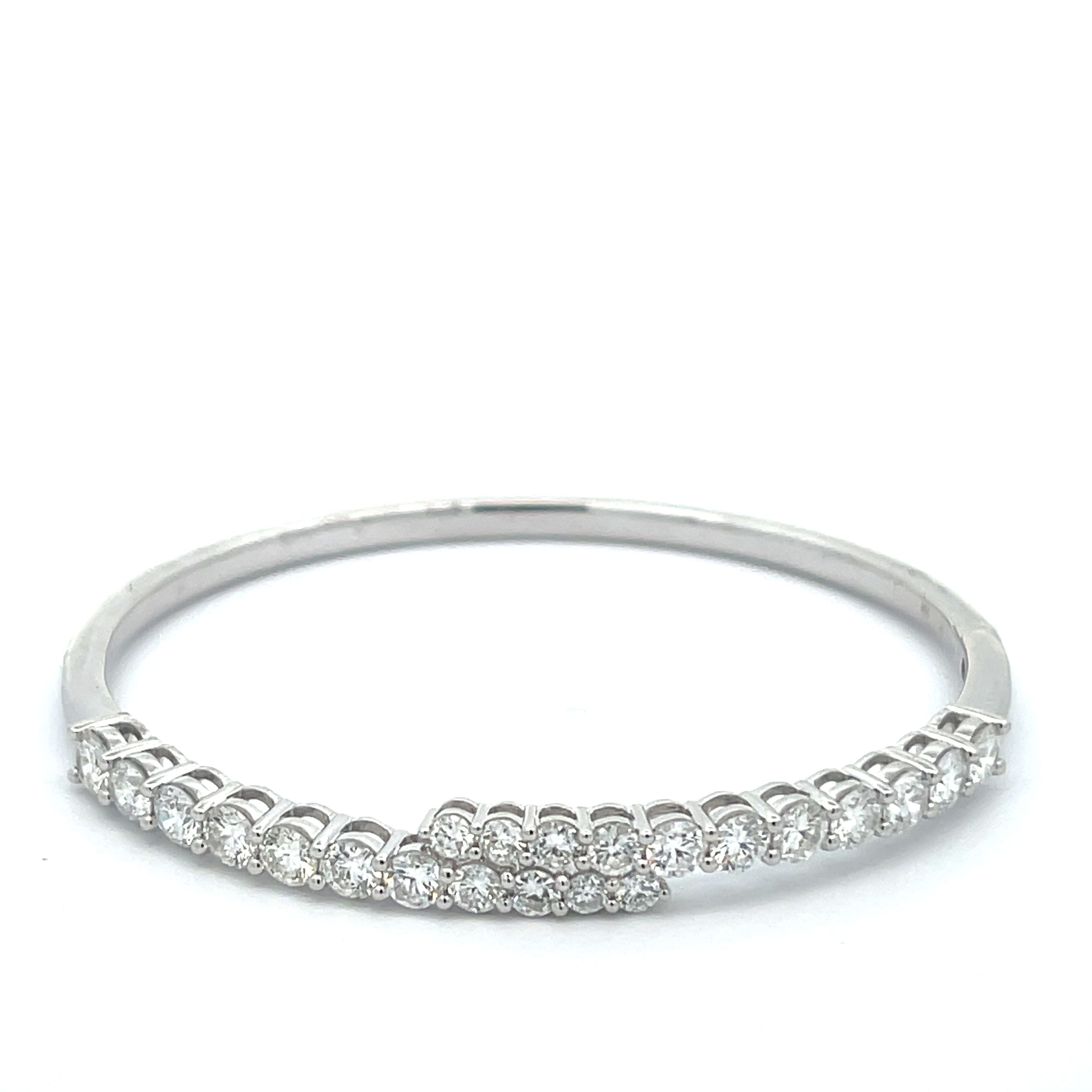 Diamond Bypass Bangle | Provident Jewelry