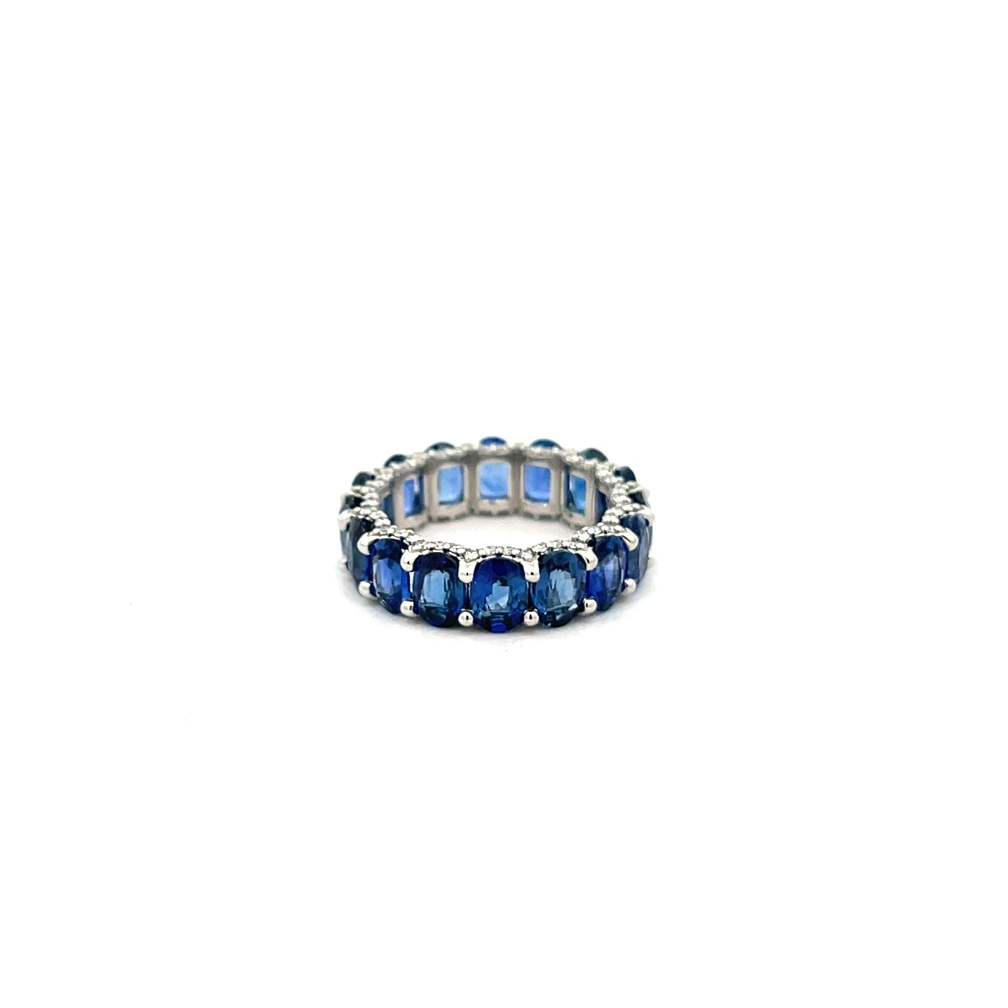 Sapphire & Diamond Eternity Band