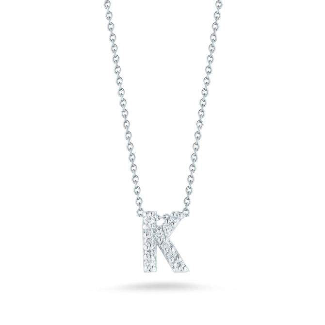 18kt Gold Roberto Coin Initial "K" Necklace