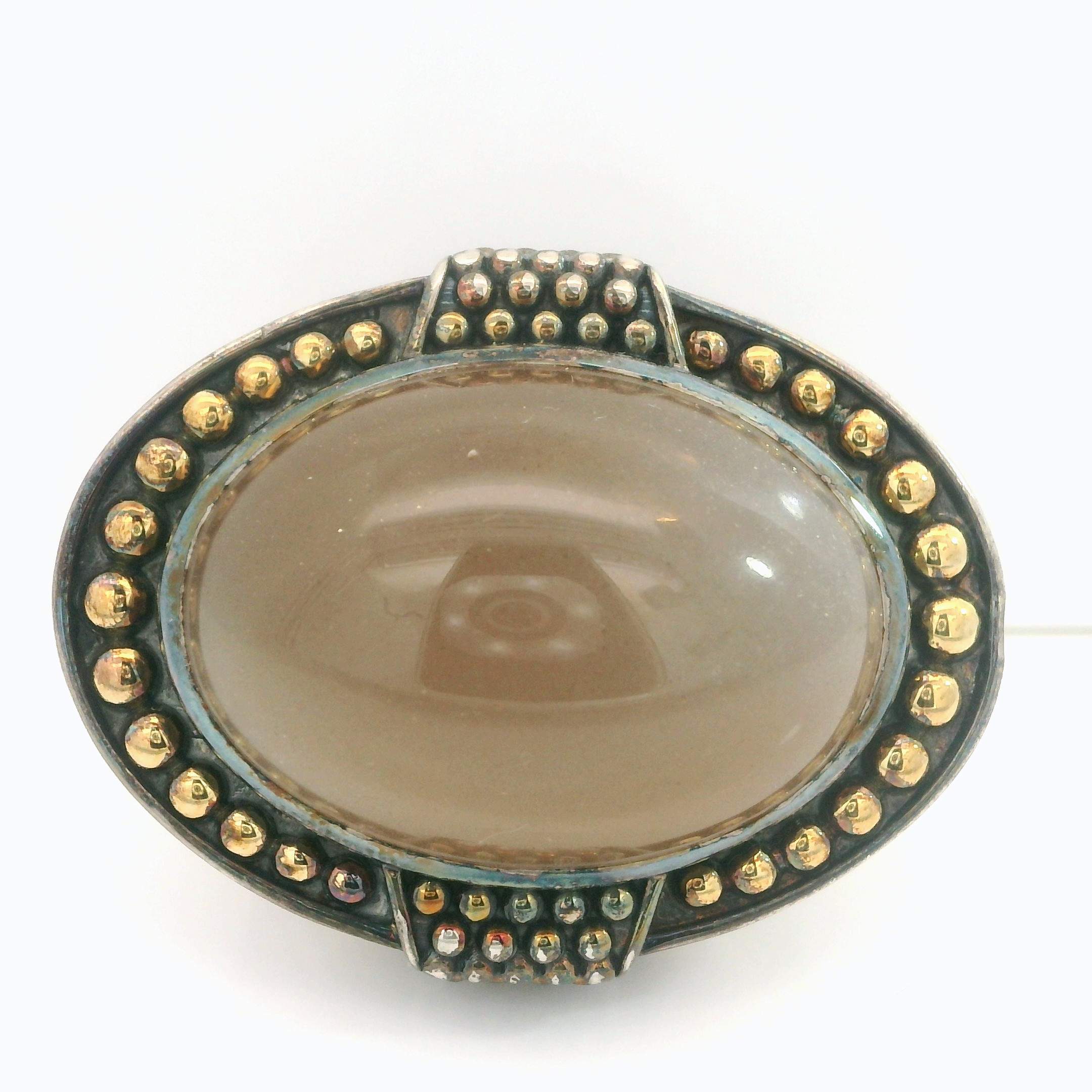 Lagos Caviar Oval Stone Ring