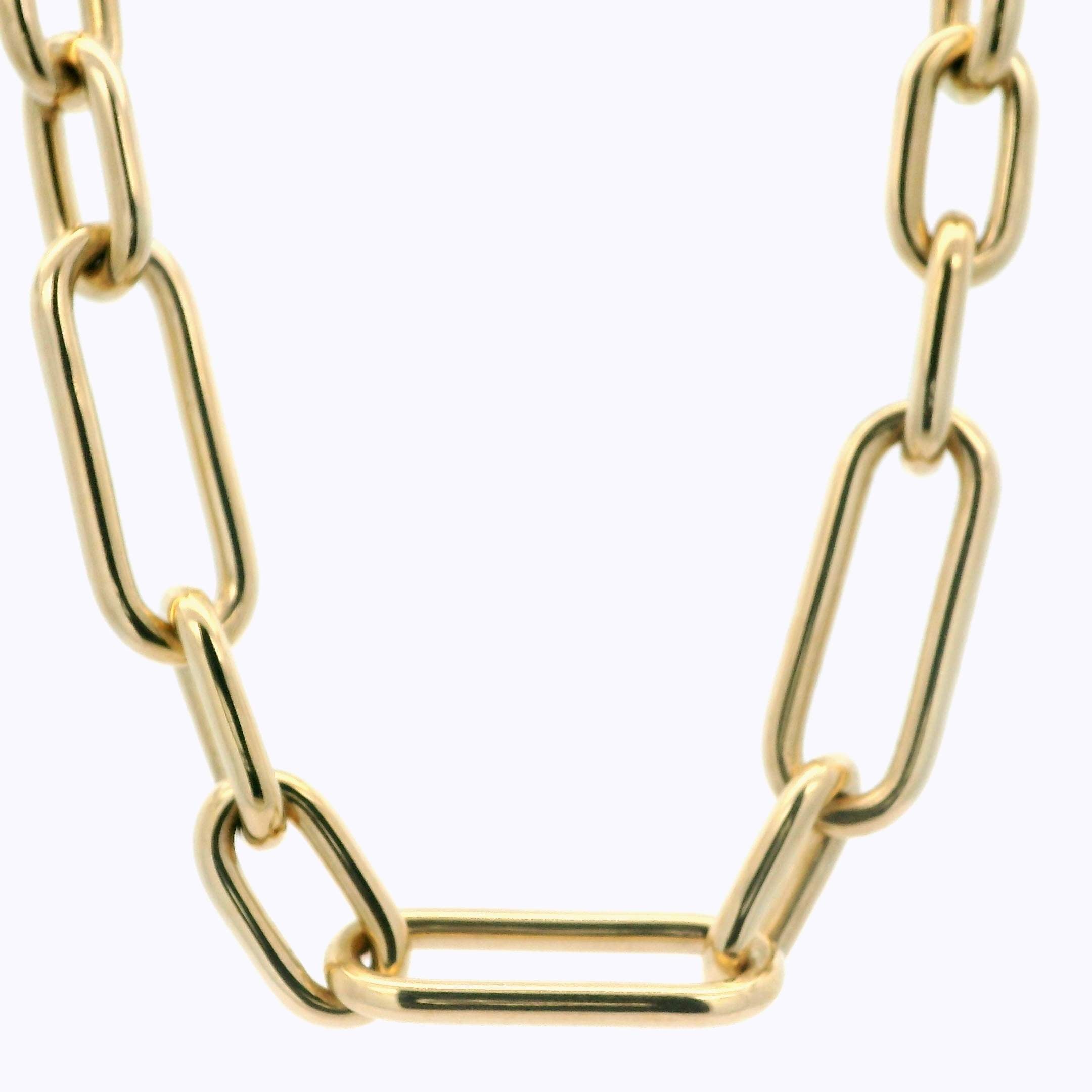 Paperclip Oval Chain Necklace